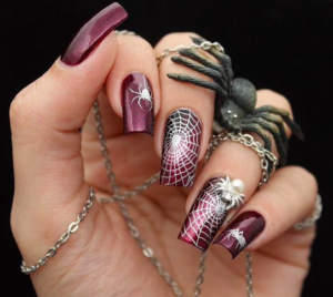 30+ Spider Web Nail Designs to Try 2021 - ♡ July Blossom