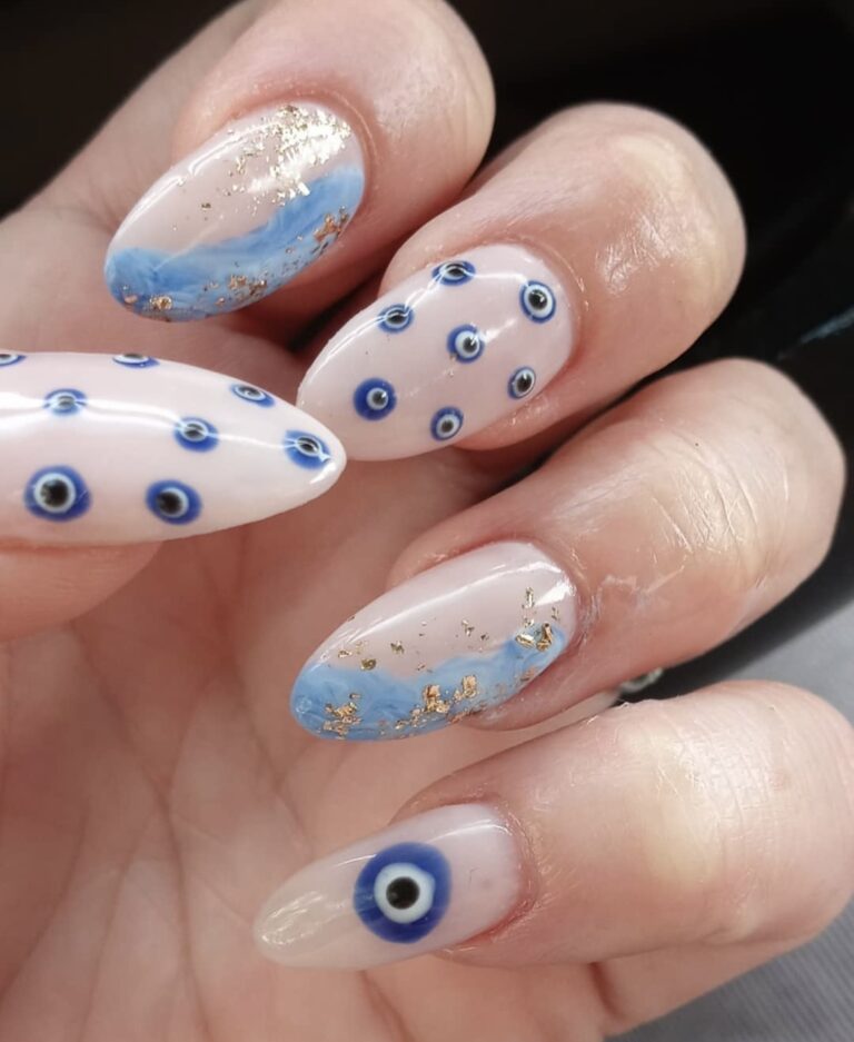 25+ Powerful Evil Eye Nails to Get ASAP - ♡ July Blossom