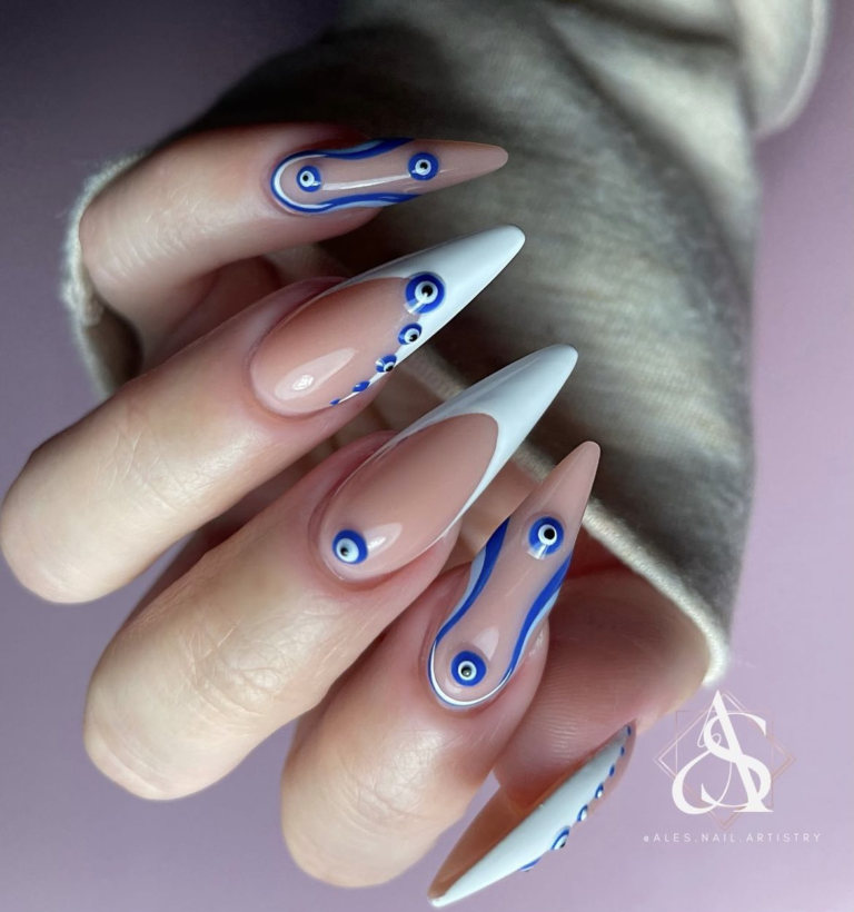 25+ Powerful Evil Eye Nails to Get ASAP - ♡ July Blossom