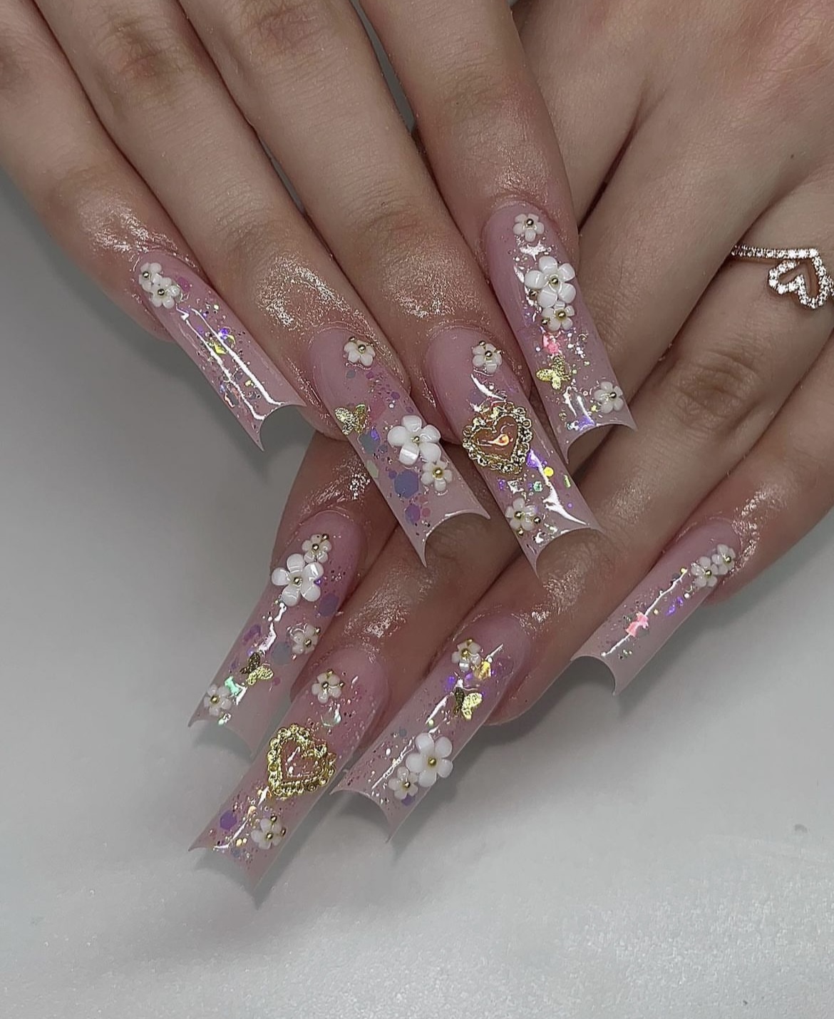 40+ Perfect Prom Nails for a Pretty Look - ♡ July Blossom