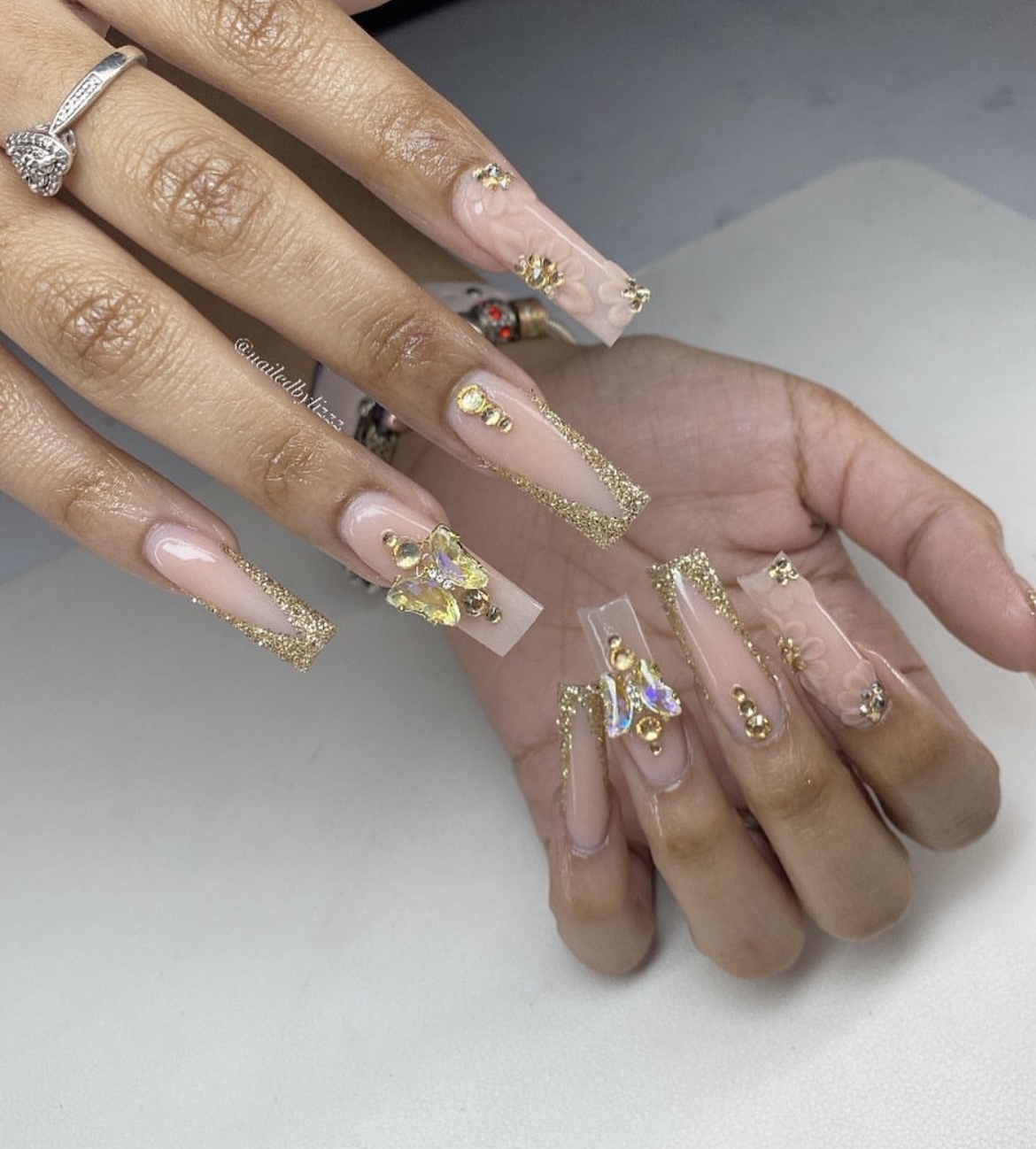 40+ Perfect Prom Nails for a Pretty Look - ♡ July Blossom