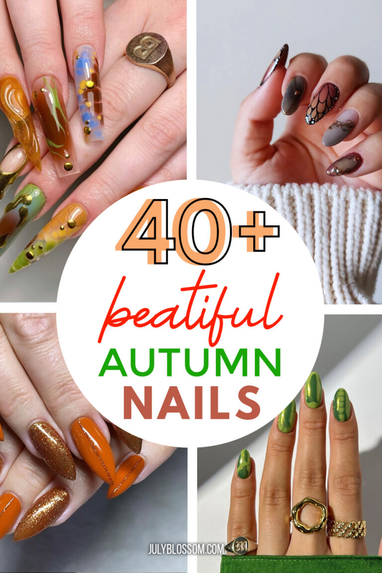 40+ Beautiful Fall Nails for 2024 - ♡ July Blossom