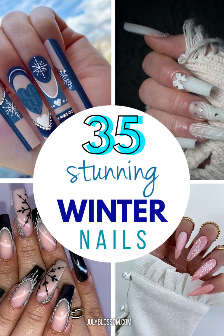 35 Stunning Winter Nails for a Pretty Look - ♡ July Blossom